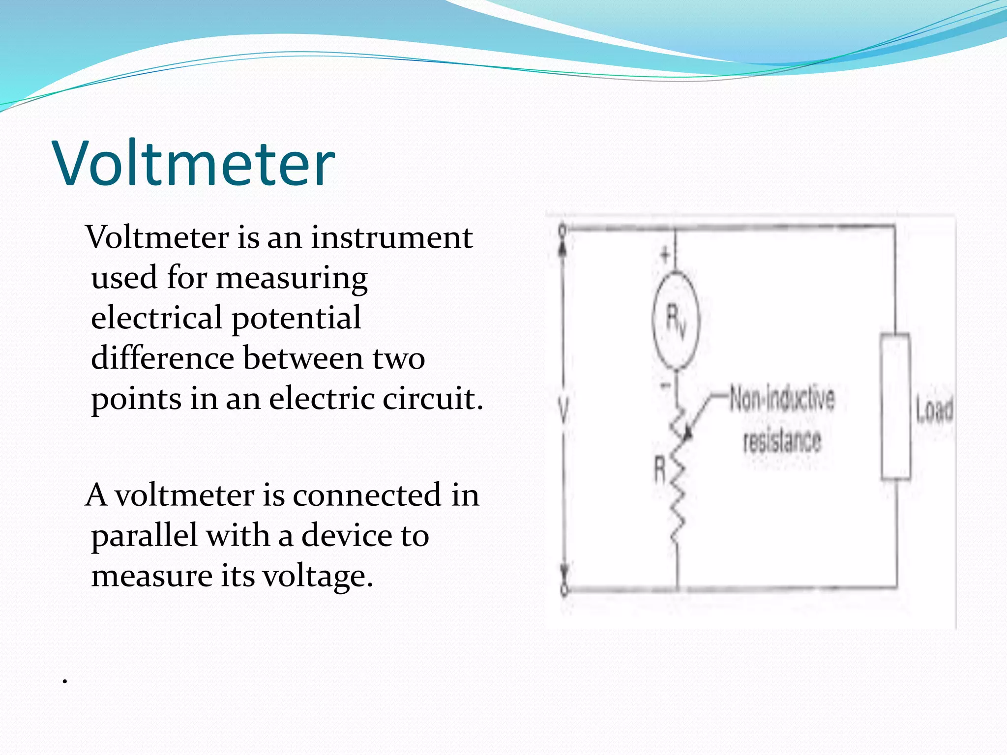 Ammeter, voltmeter, wattmeter, power factor meter | PPTX
