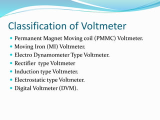 Ammeter, voltmeter, wattmeter, power factor meter | PPTX