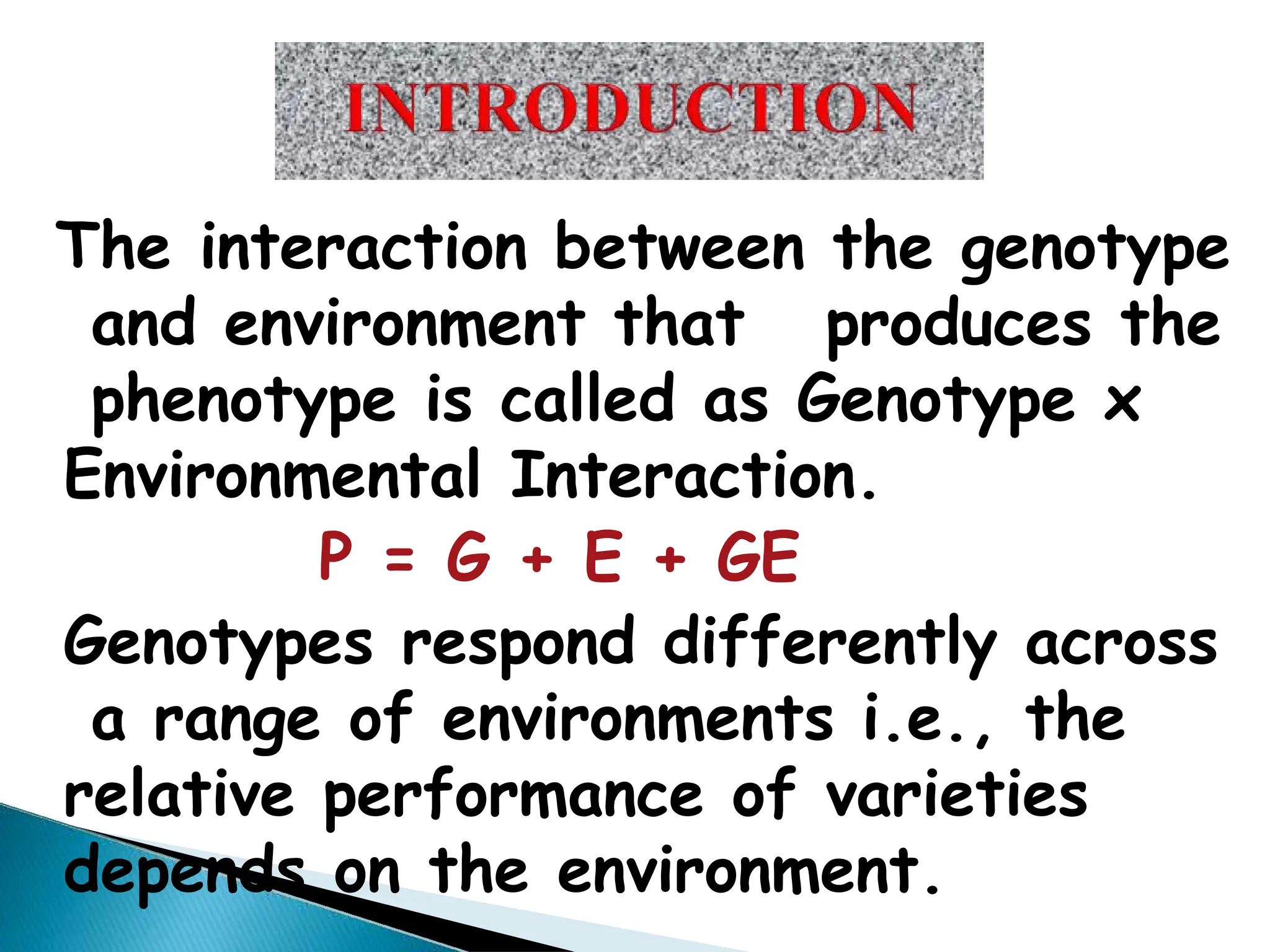 Additive Main Effects and Multiplicative Interaction | PPT