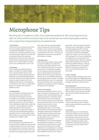 AudioMedia Microphone Guide 2011 | PDF
