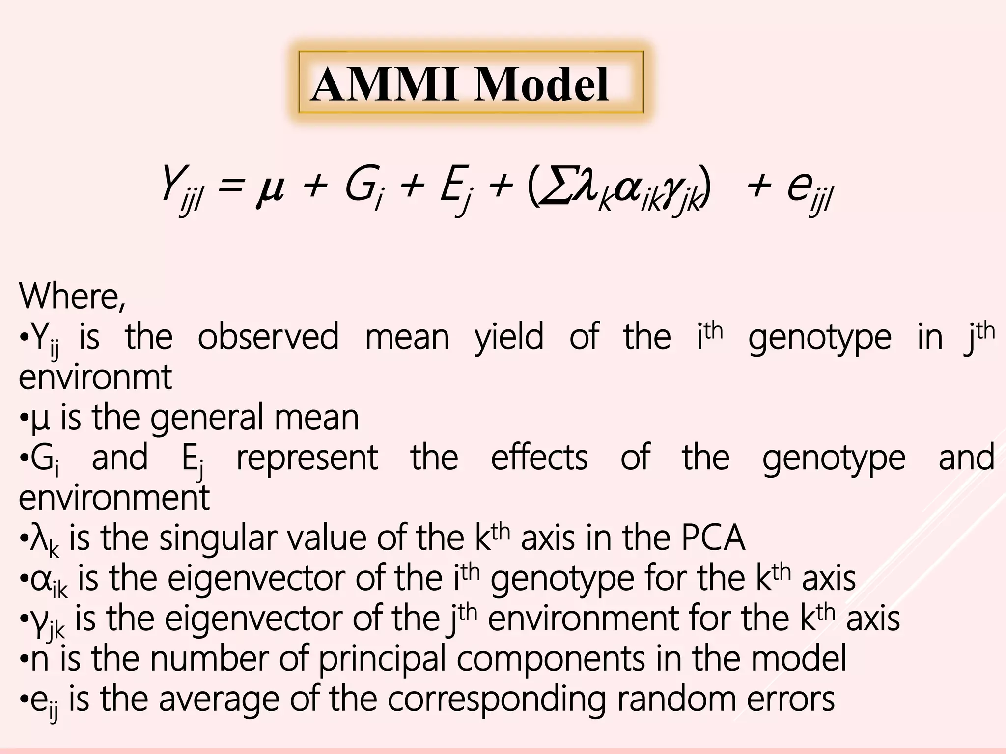 Ammi model for stability analysis | PPTX