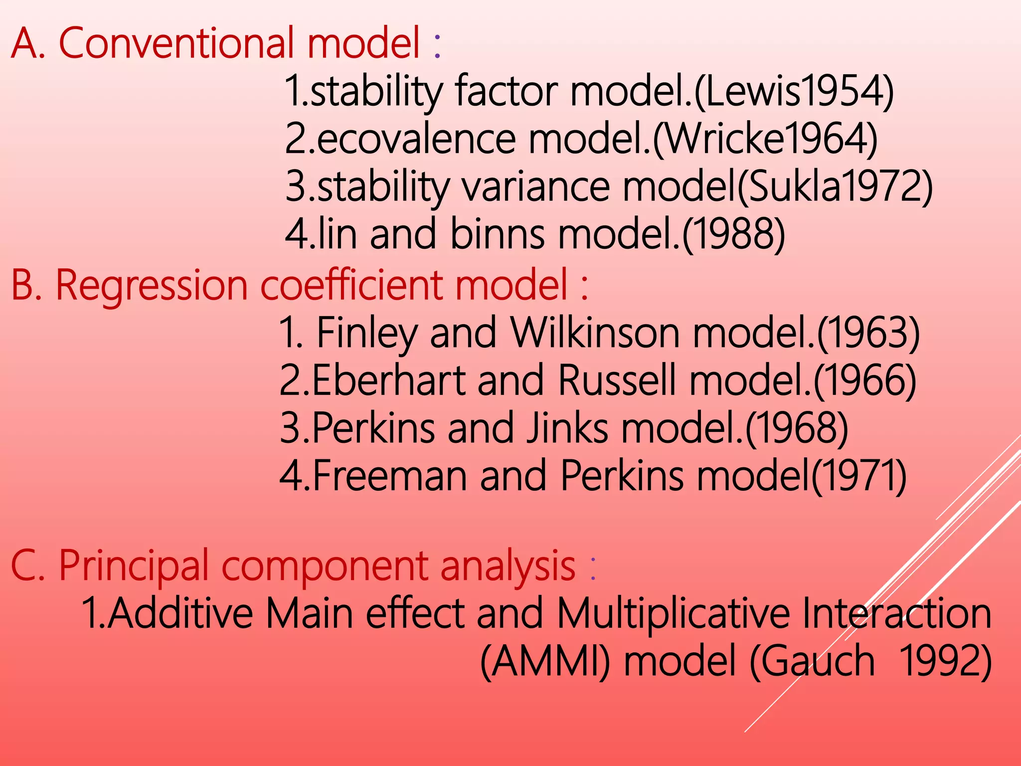 Ammi model for stability analysis | PPTX
