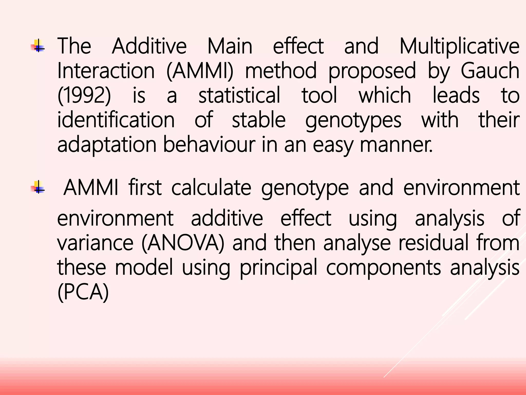 Ammi model for stability analysis | PPTX