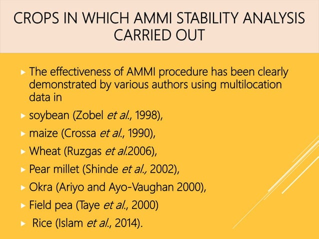 Ammi model for stability analysis | PPTX
