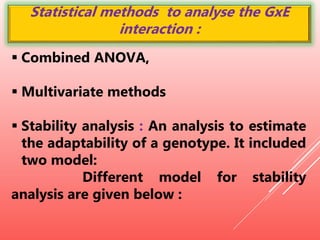 Ammi model for stability analysis | PPTX