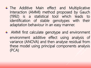 Ammi model for stability analysis | PPTX