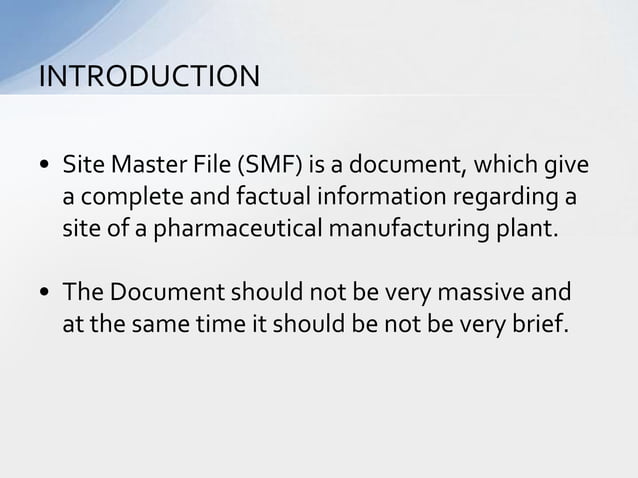 SITE MASTER FILE | PPTX