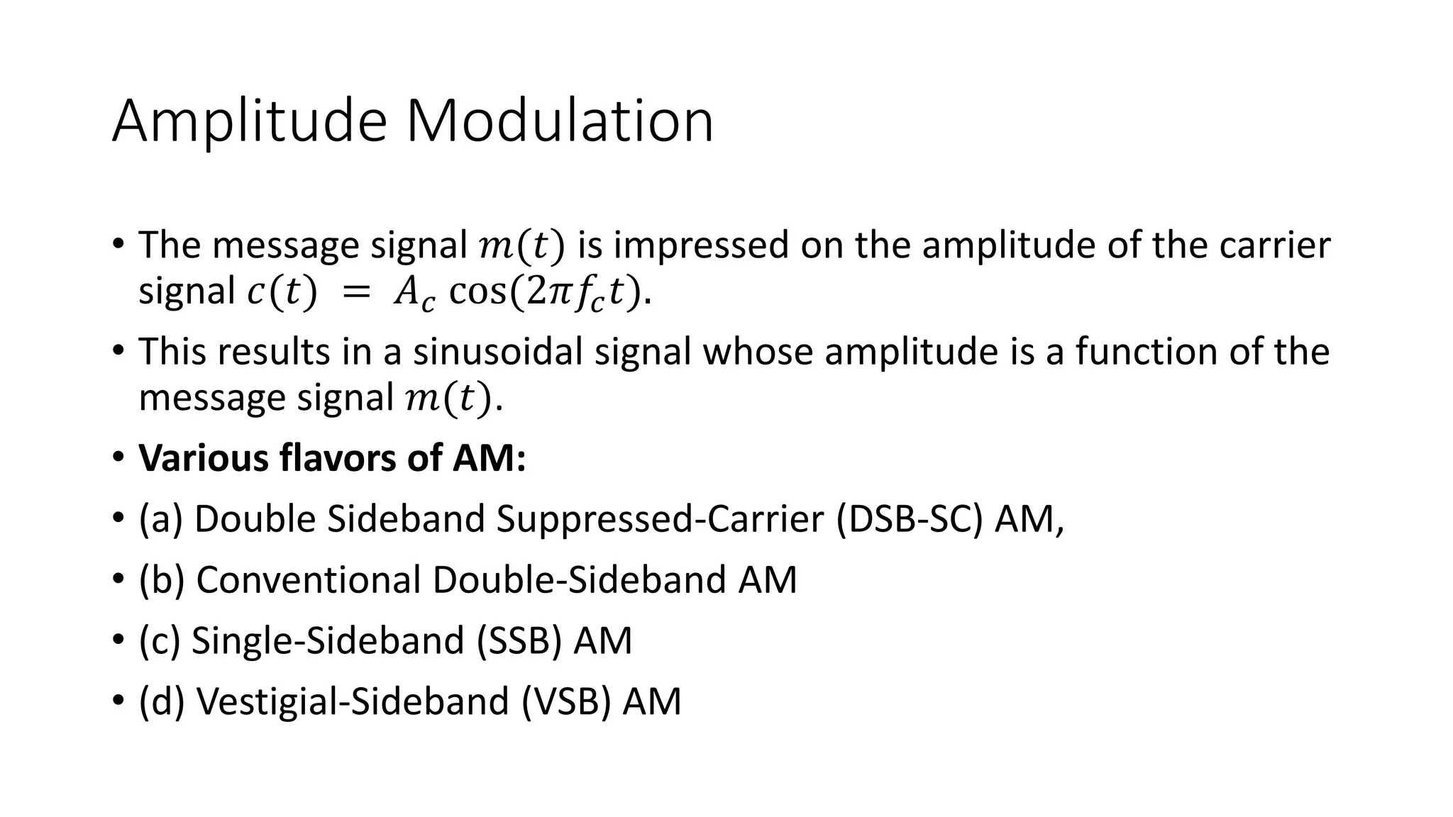 Amplitude Modulation (AM) | PPTX