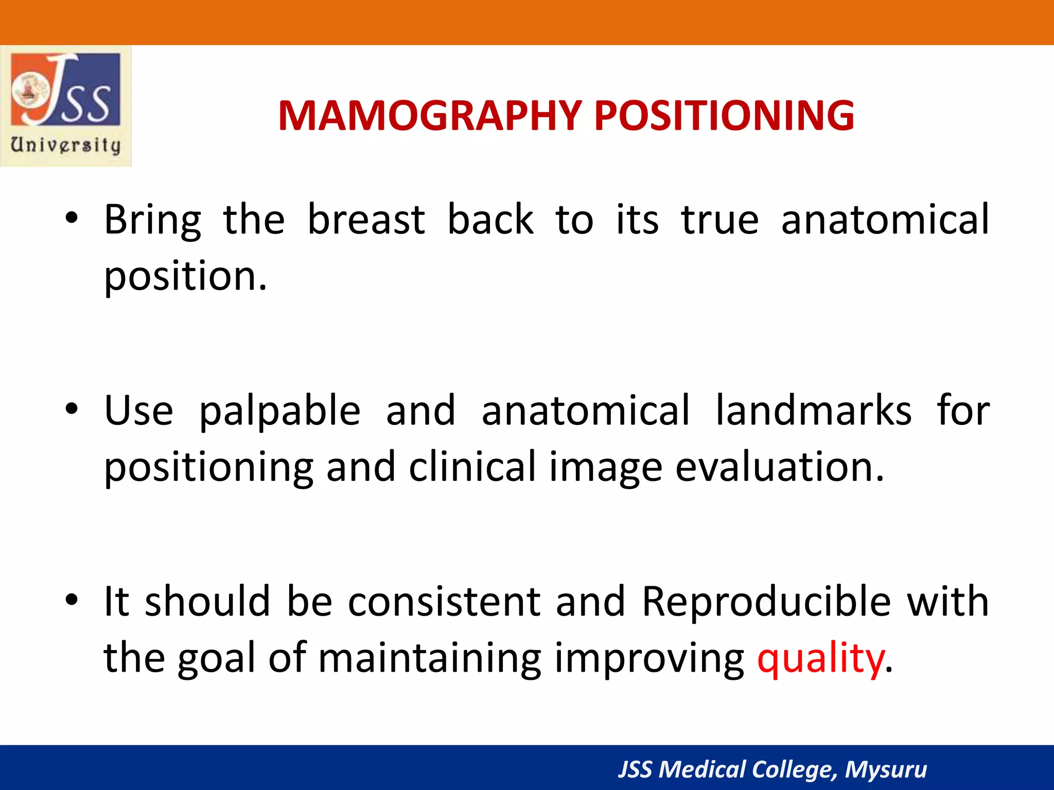 Mammography technique | PPTX