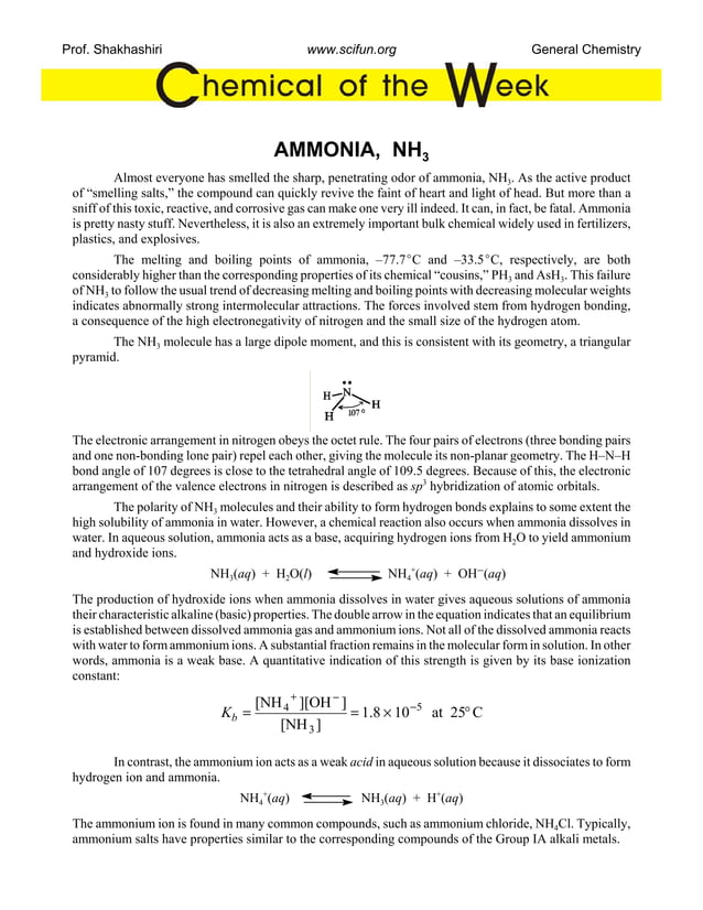Ammonia | PDF