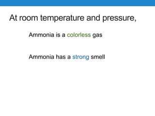 Ammonia: Chemistry O Level | PPTX