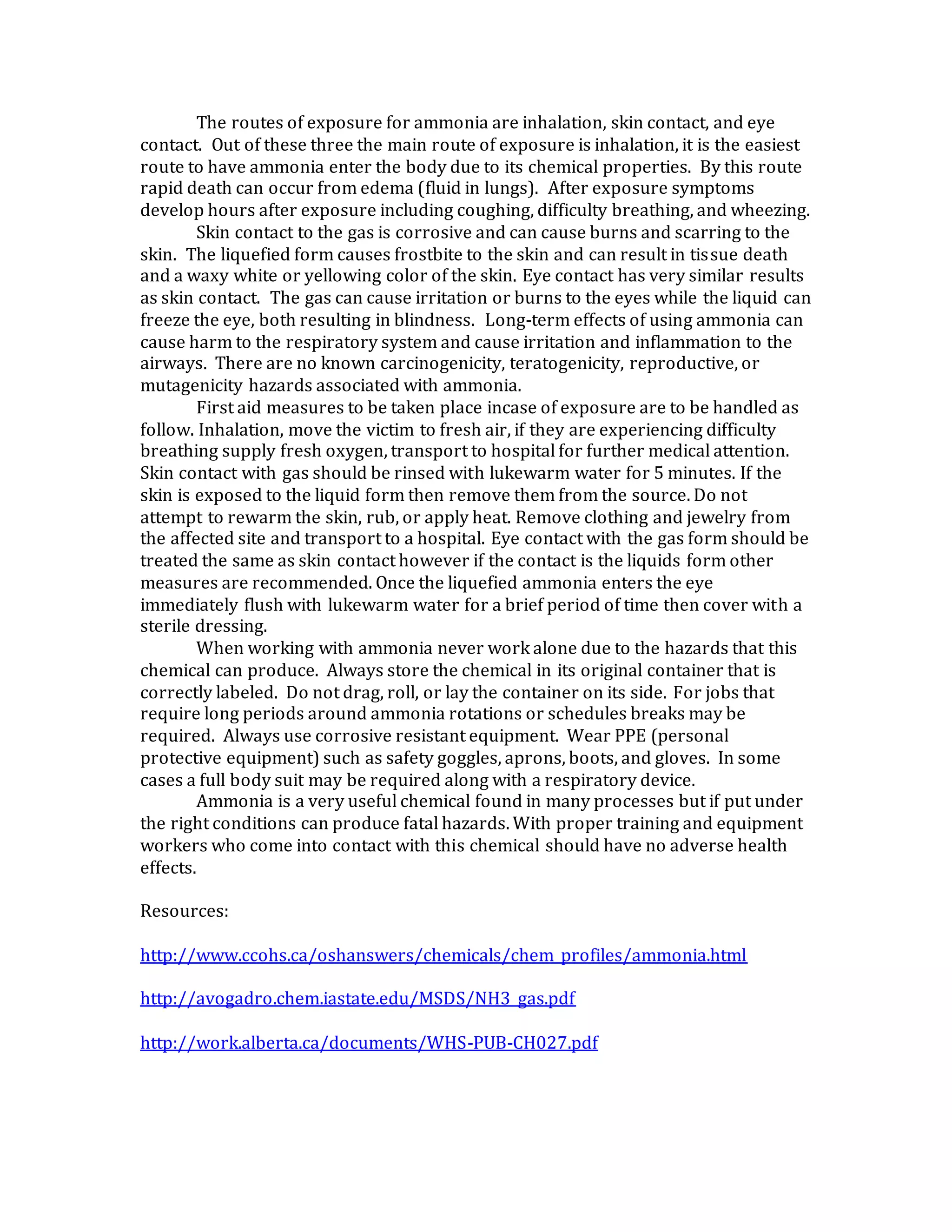 Ammonia | DOCX