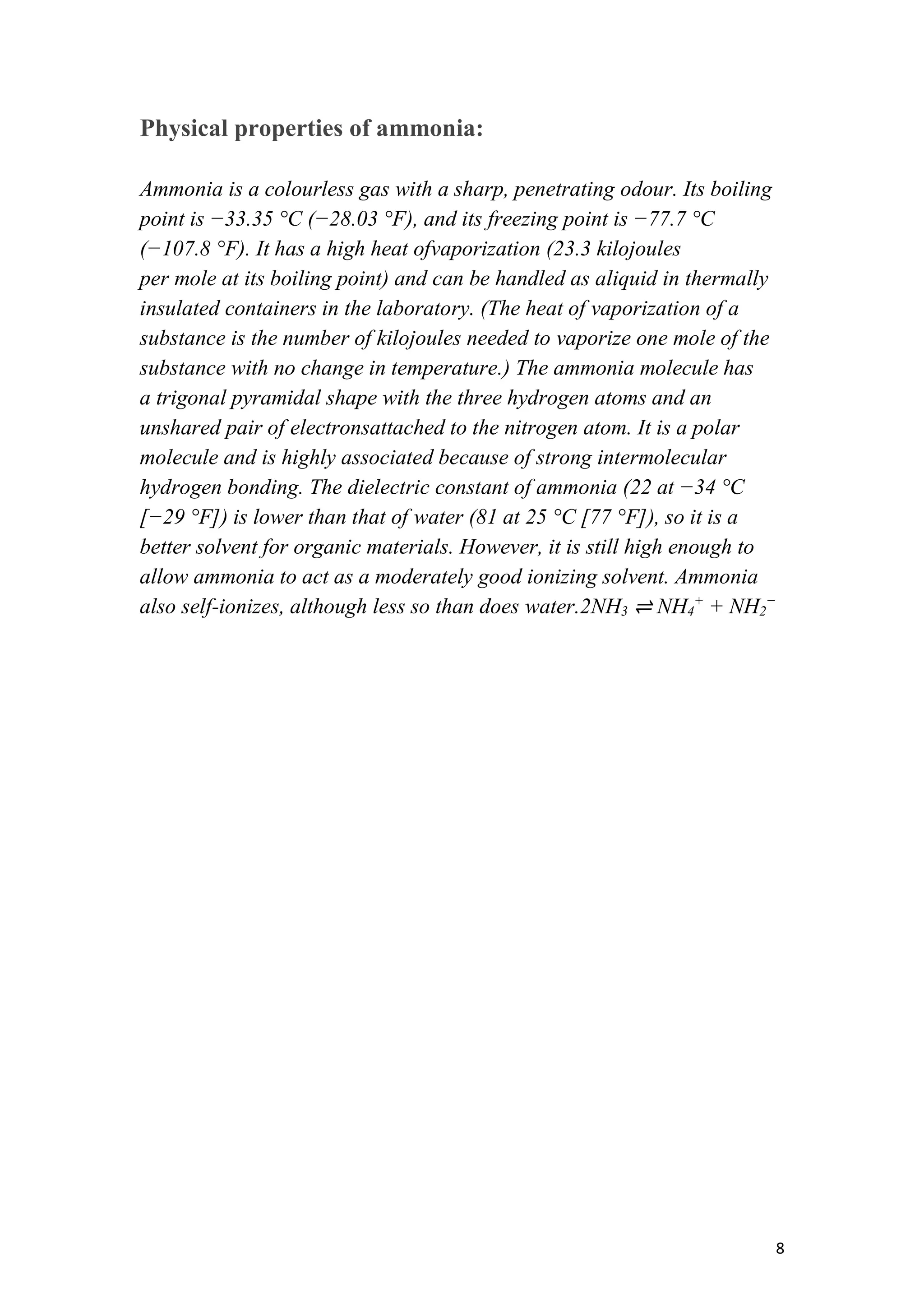 Ammonia | PDF