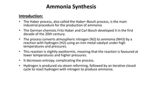 Ammonia Manufacuring----- Notes by Dr. Asad | PPTX