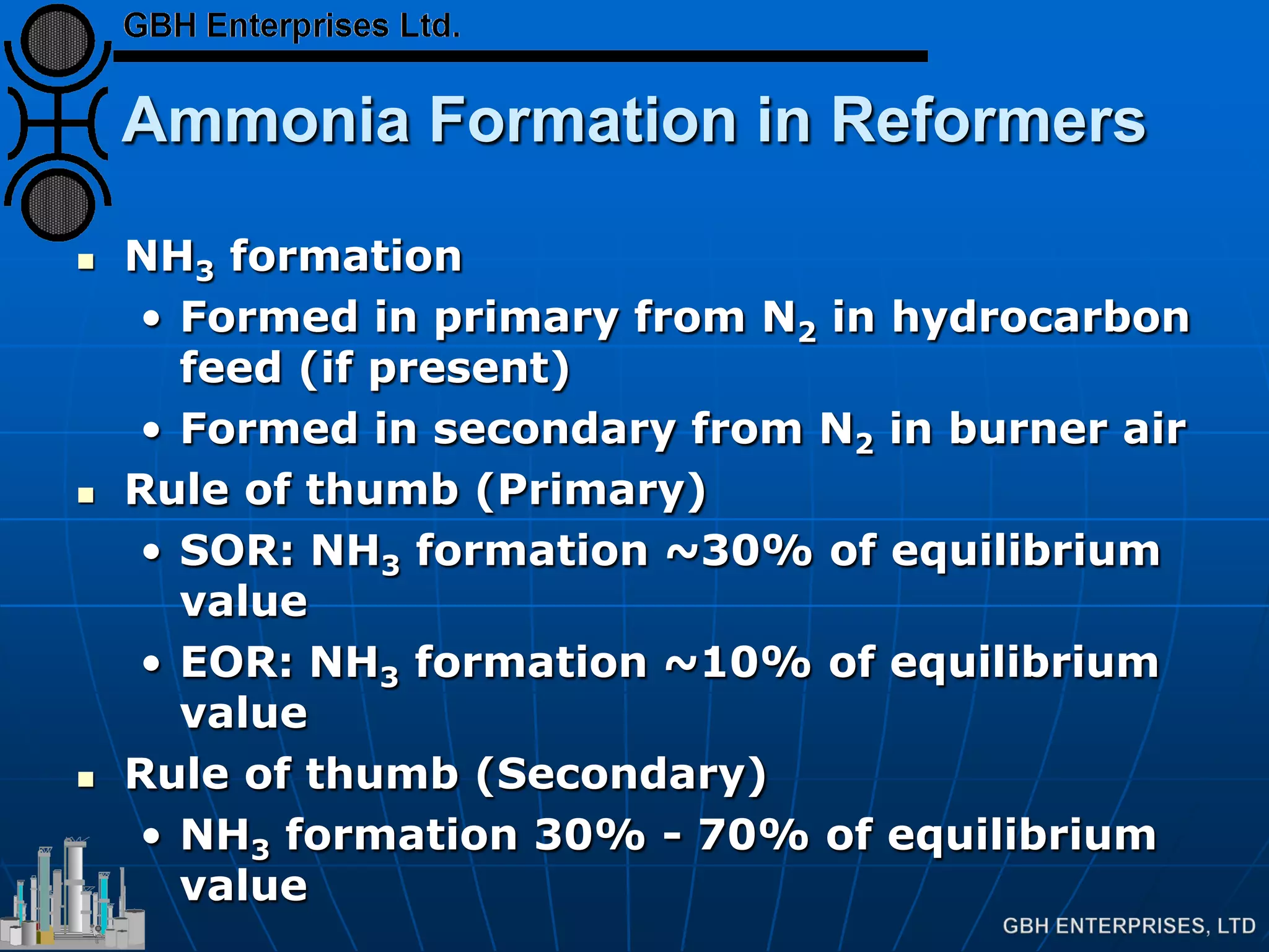 Ammonia Formation over Steam Reforming Catalysts | PDF