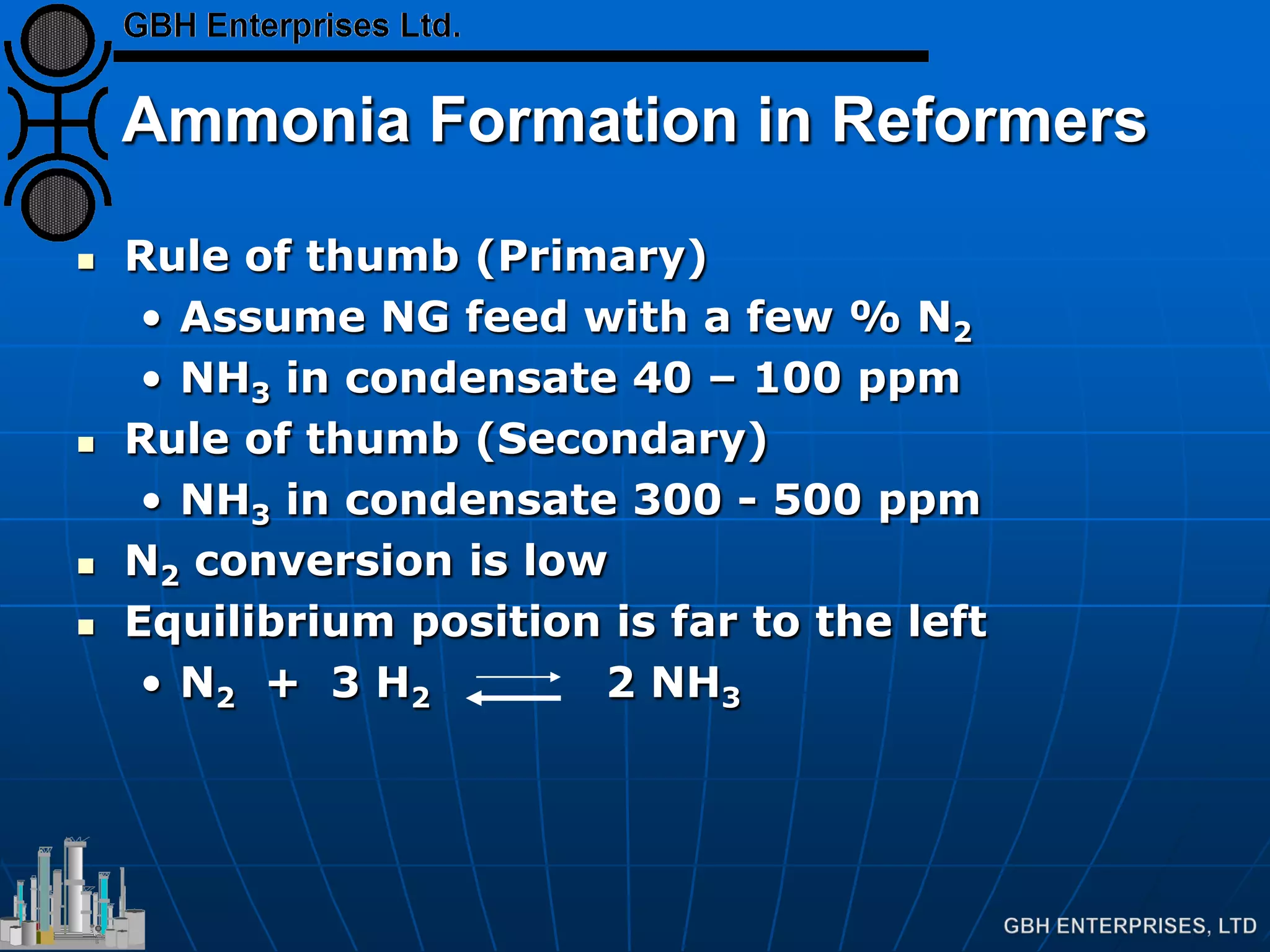Ammonia Formation over Steam Reforming Catalysts | PDF