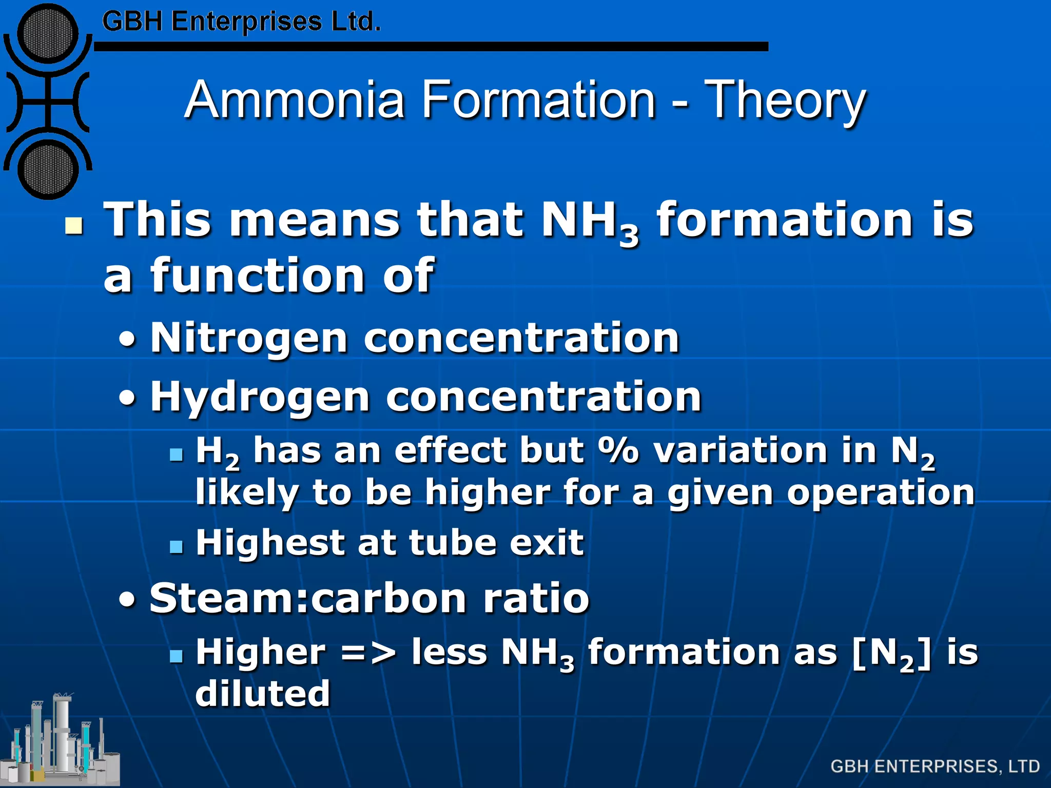 Ammonia Formation over Steam Reforming Catalysts | PDF