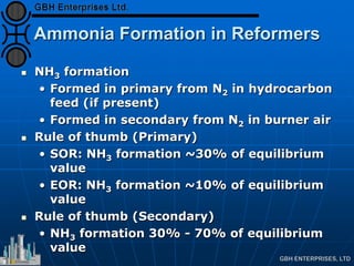 Ammonia Formation over Steam Reforming Catalysts | PDF