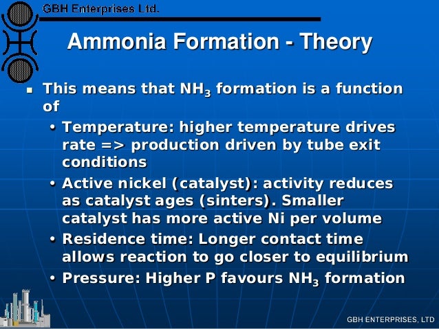 Ammonia Formation over Steam Reforming Catalysts
