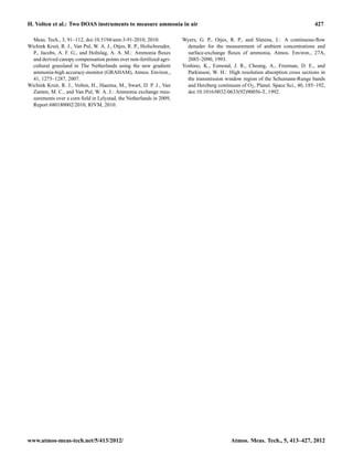 Ammoniak two instruments based on differential optical absorption ...