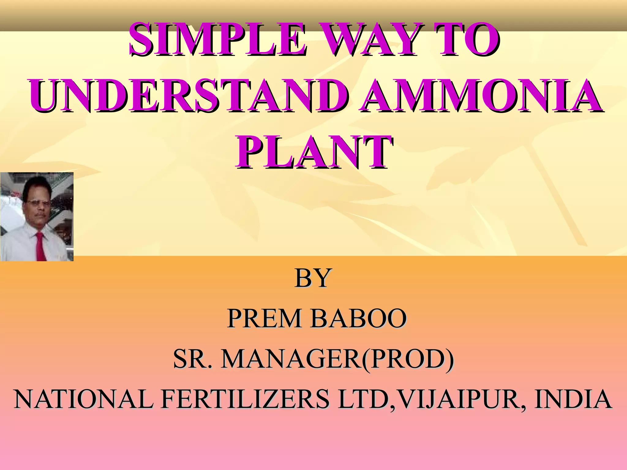 Ammonia plant | PPT