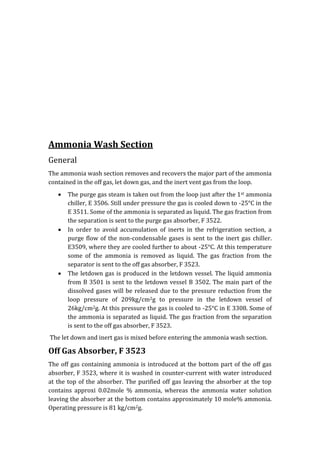 Ammonia plant fundamentals | PDF