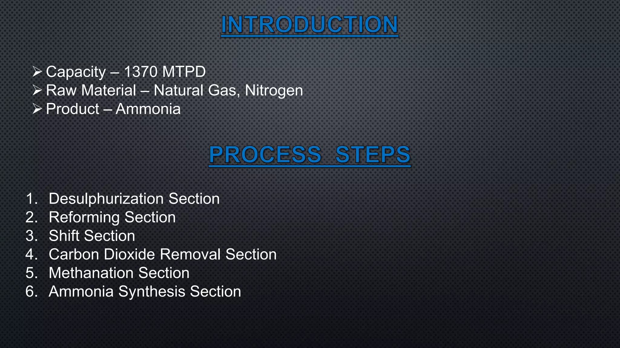 Ammonia plant GSFC by Vishal Tapiawala | PPTX