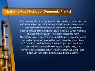 Ammonia production | PPTX