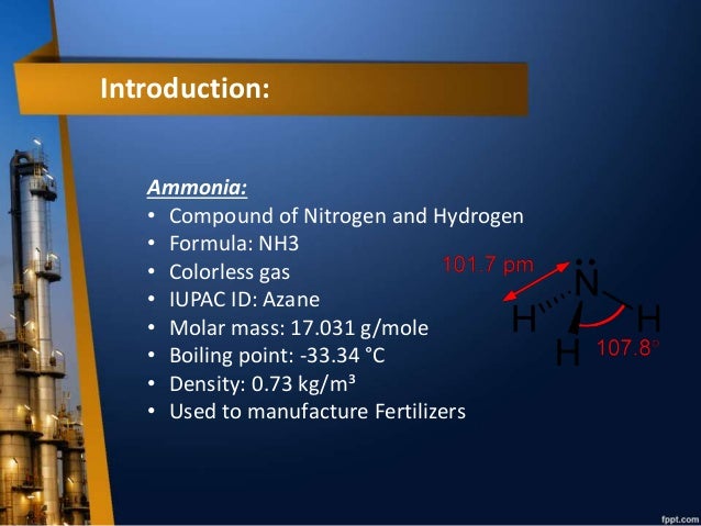 Ammonia production