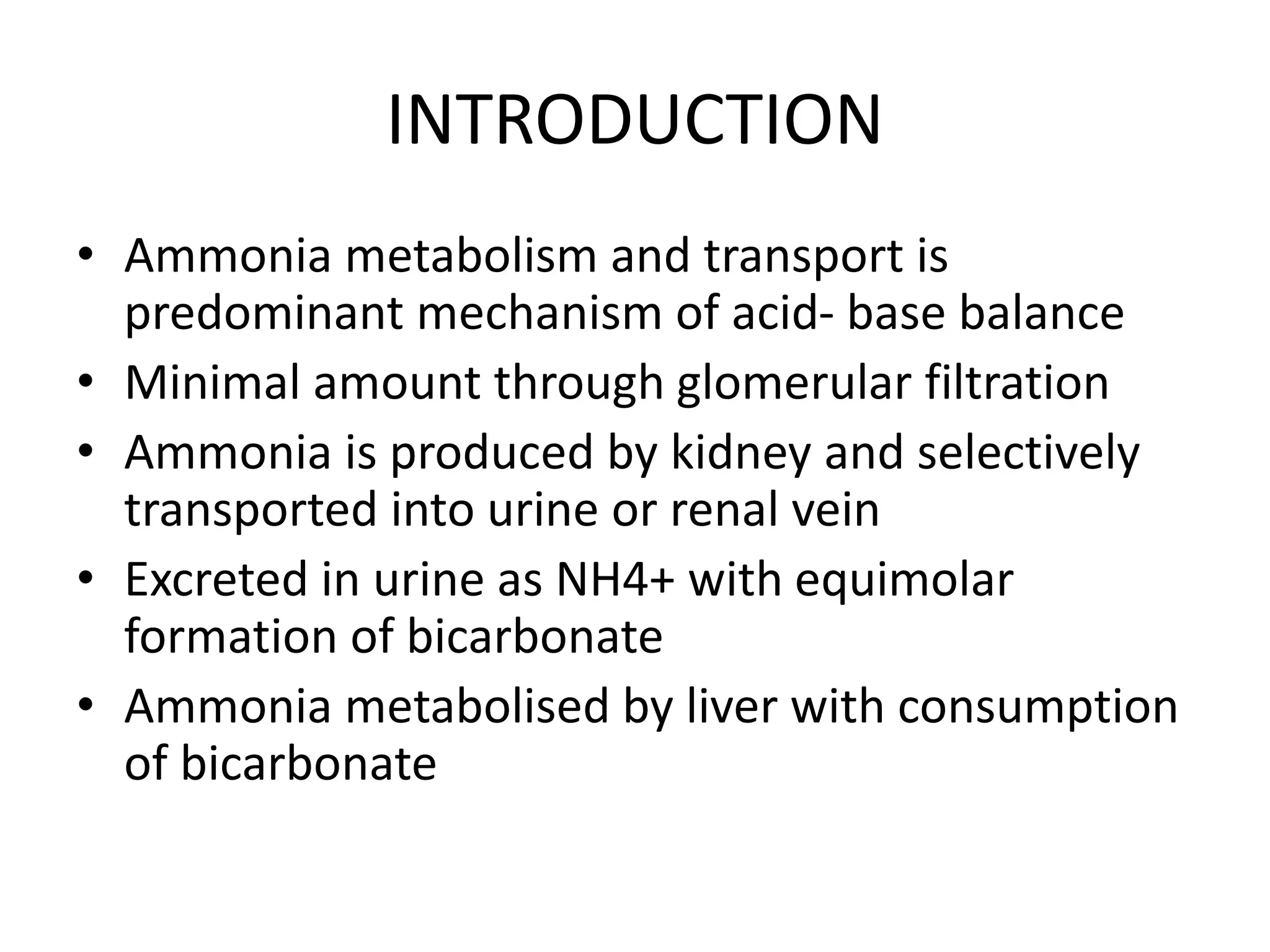 Ammonia transport in renal tubules | PPTX | Chemistry | Science