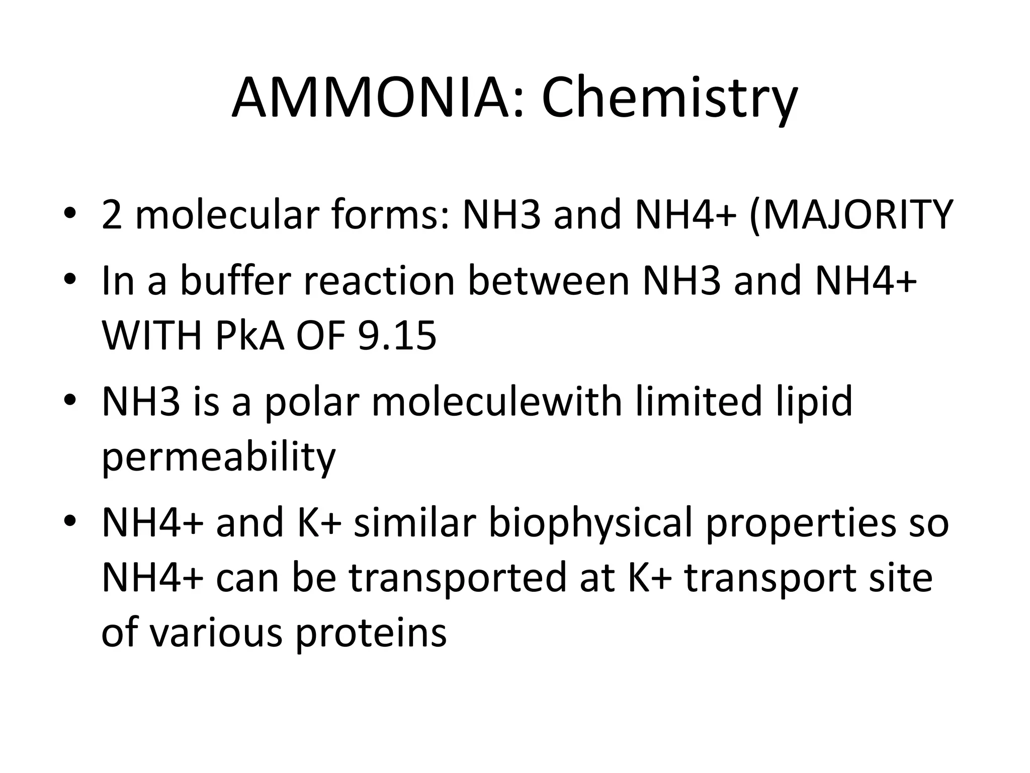 Ammonia transport in renal tubules | PPTX