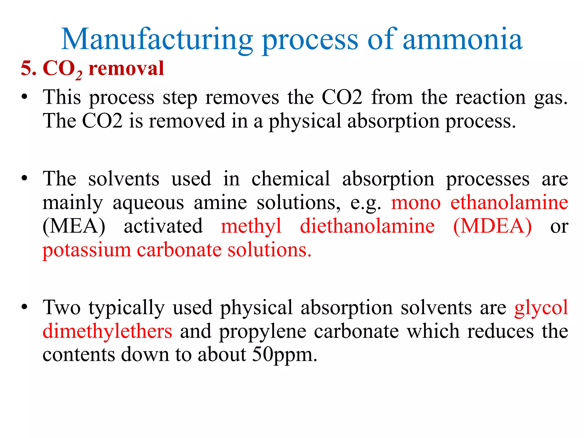 Ammonia and urea production | PPTX