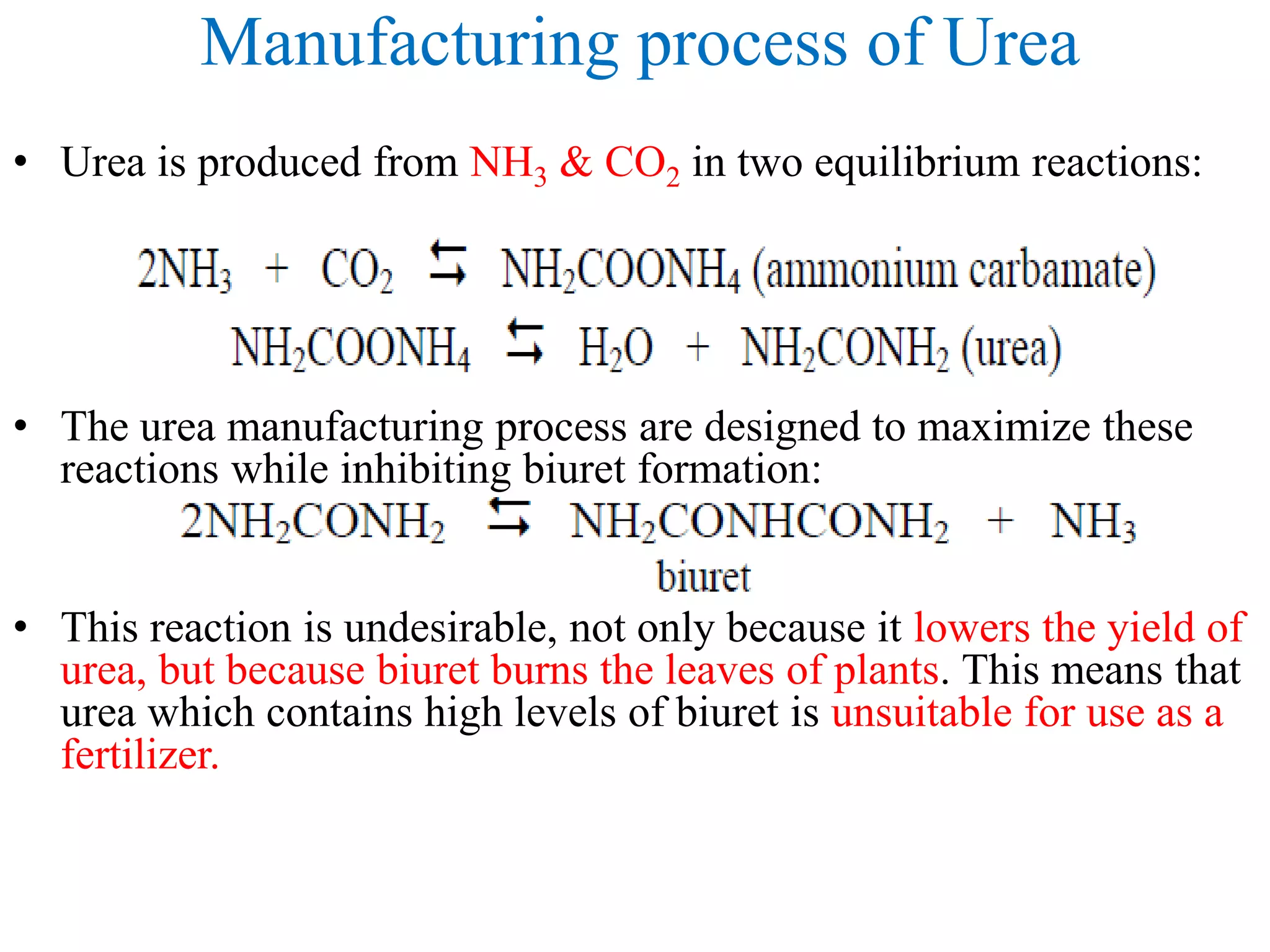 Ammonia and urea production | PPTX