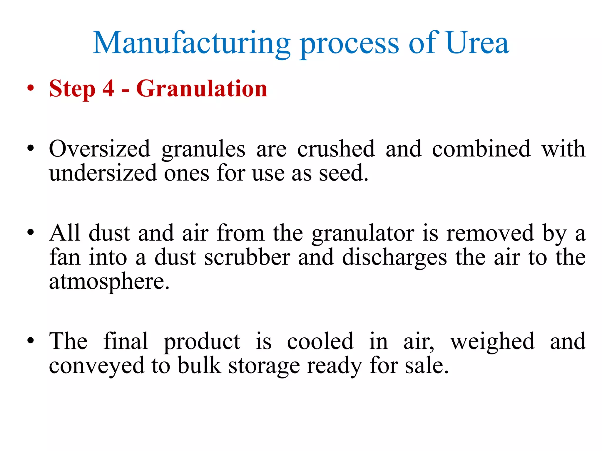 Ammonia and urea production | PPTX