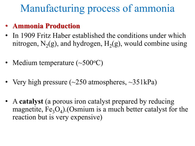 Ammonia and urea production | PPTX | Chemistry | Science