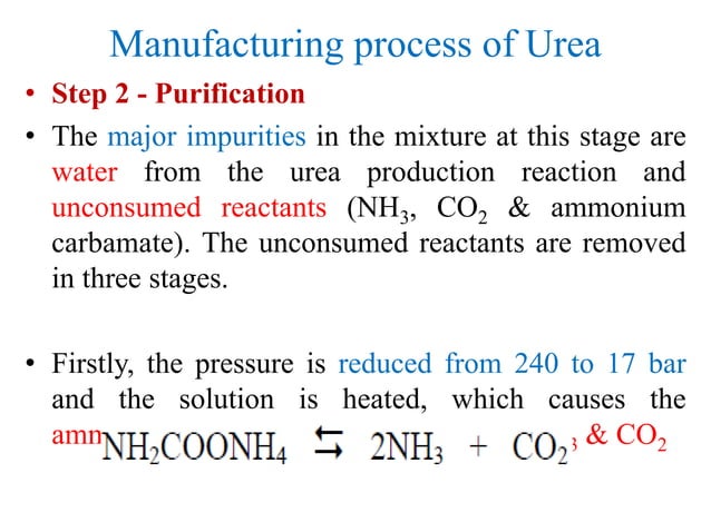Ammonia and urea production | PPTX | Chemistry | Science
