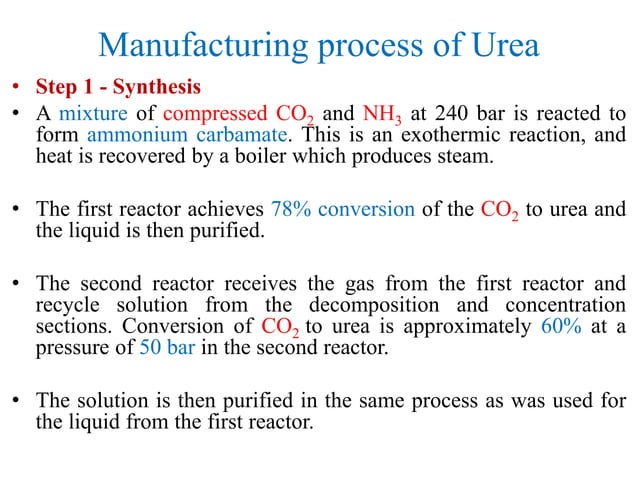 Ammonia and urea production | PPT