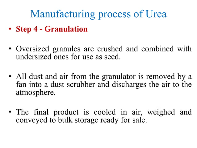 Ammonia and urea production | PPT