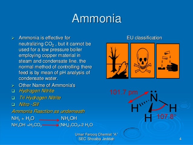 Ammonia use's & safety