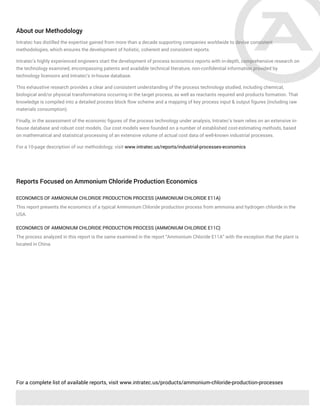 Feasibility Studies: Ammonium Chloride Manufacturing | PDF