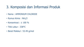 material safety data sheet ammonium chloride | PPT | Free Download