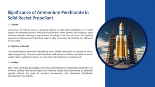 High Energy Density Oxidiser For Aerospace Sector | PPTX