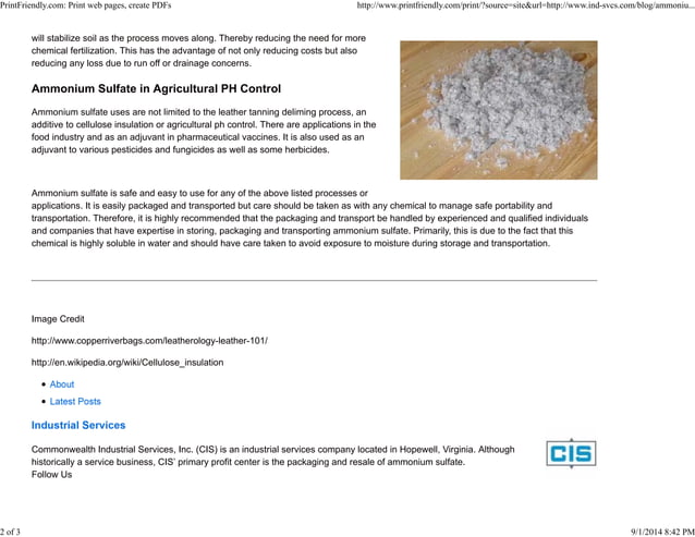 Ammonium sulfate uses in leather tanning rinse, cellulose insulation ...