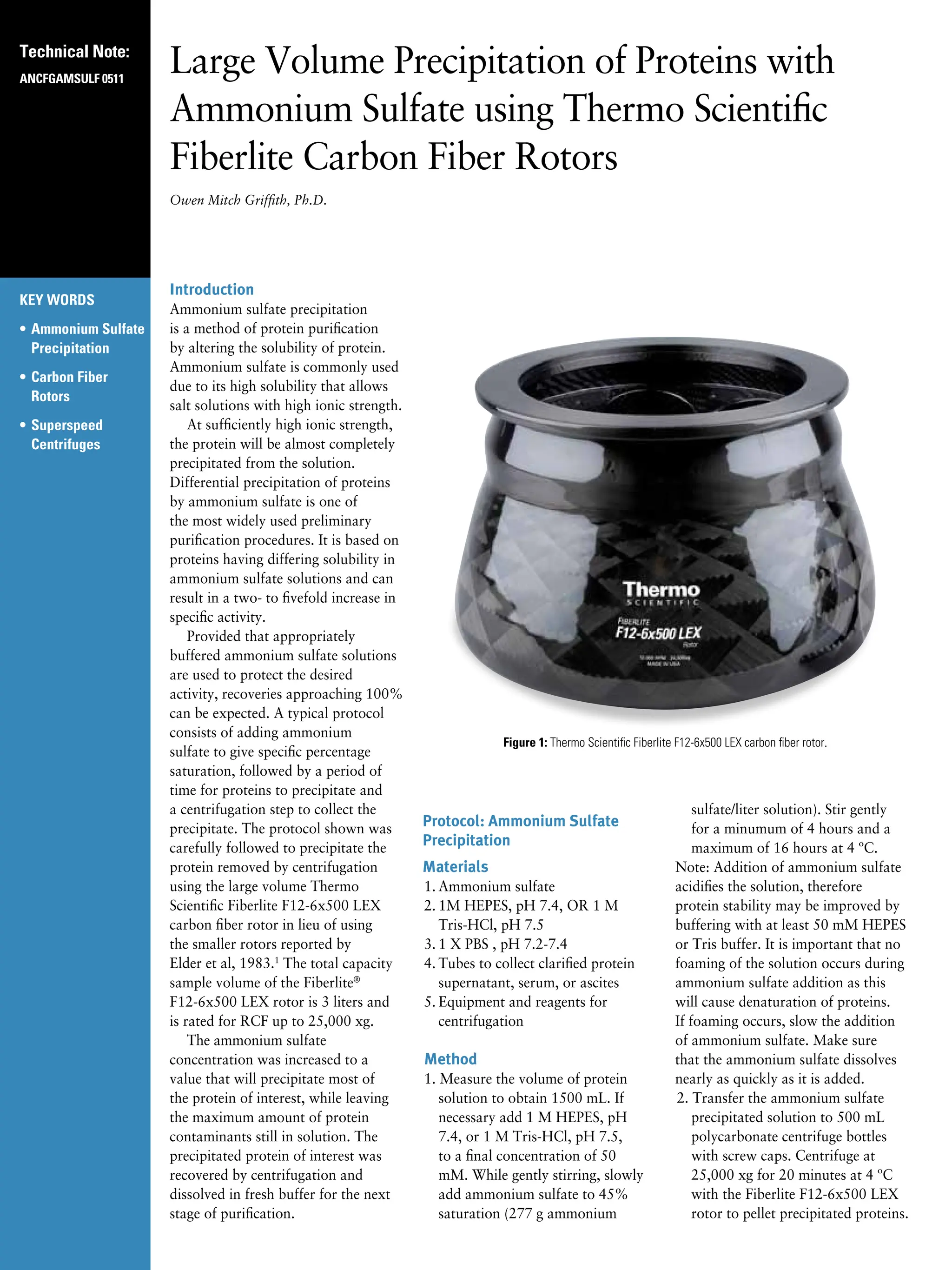 Ammonium sulphate precipitation technique | PDF