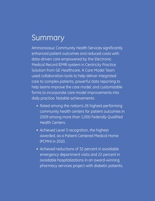 Ammonoosuc Community Health Services EMR Medical Record Case Study ...