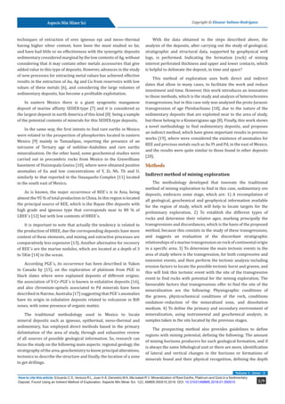 Mineralization of Rare Earths, Platinum and Gold in a Sedimentary Deposit, Found Using an ...