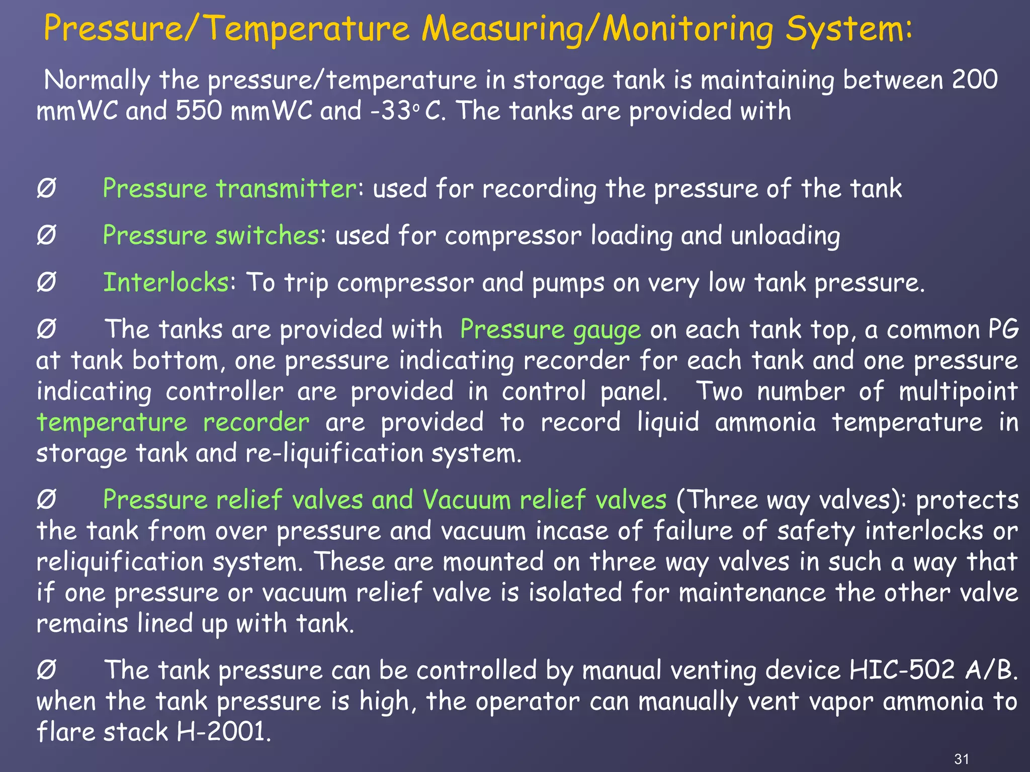AMMONIA storage | PPT