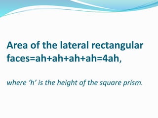 Total surface area of a square prism | PPTX