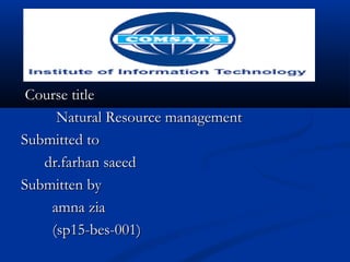 integrated resource management | PPT | Developmental Sites | Real Estate
