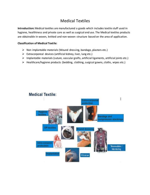 Medical Textiles | DOCX | Surgery | Medical Health